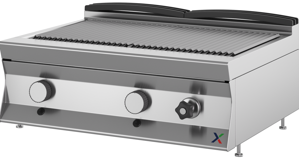 Combi Grill + griglia diretta a gas da banco passo 400 - Inoxbim