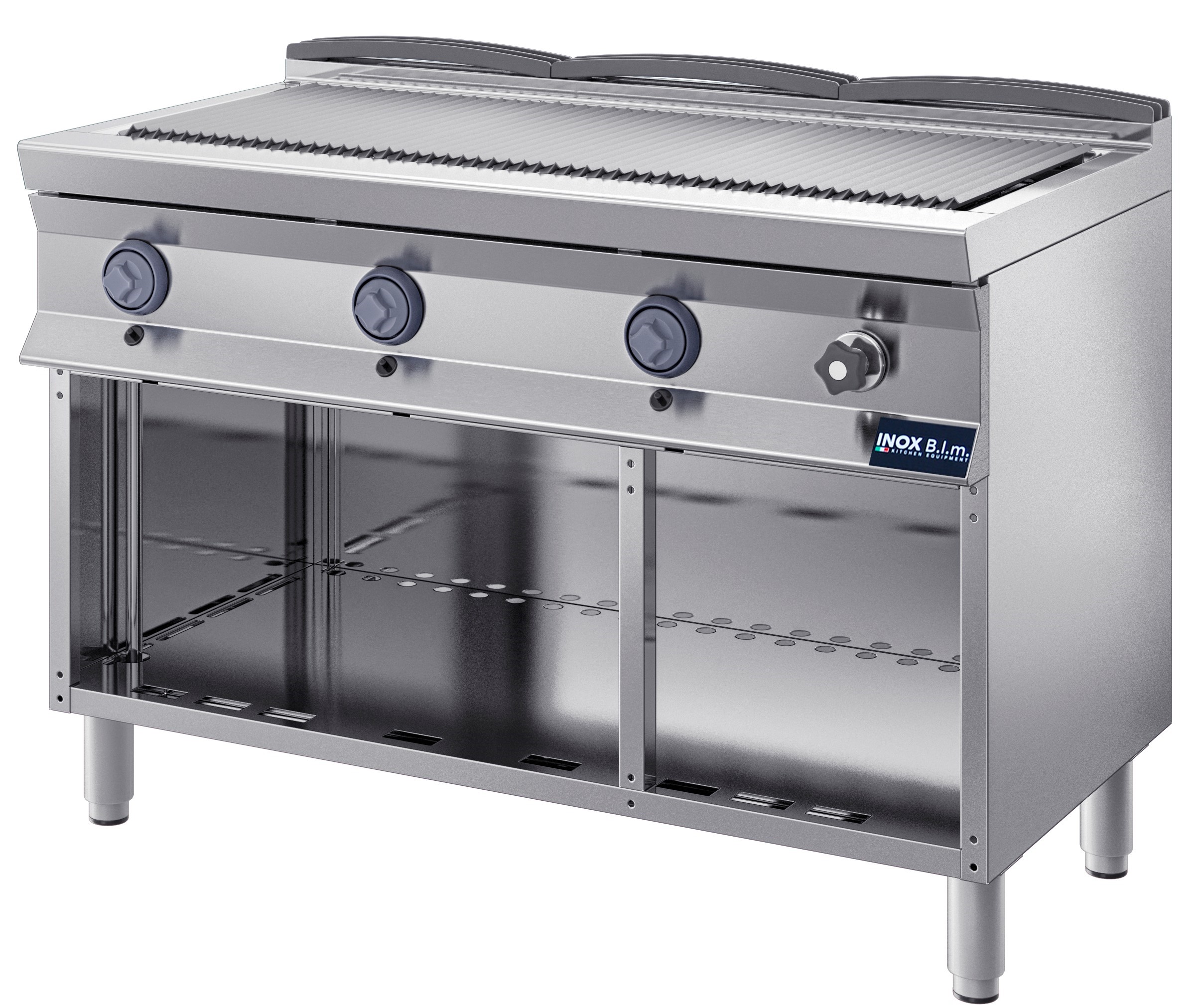 Combi Grill + griglia diretta a gas passo 450 - Inoxbim